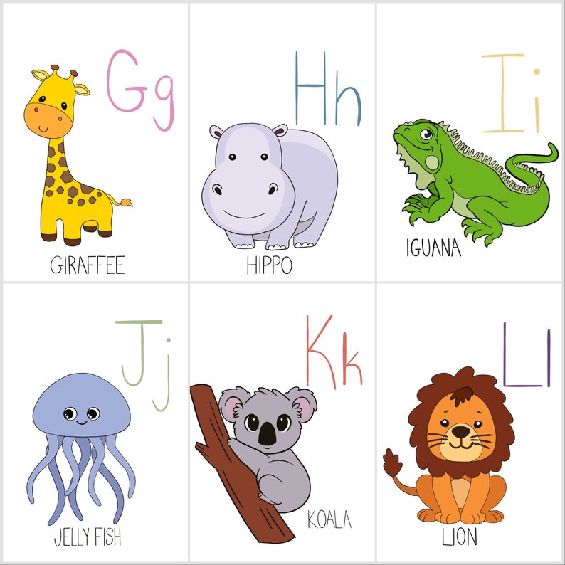 Alphabet Digital Prints, Alphabet Poster, Set of 27 - Etsy