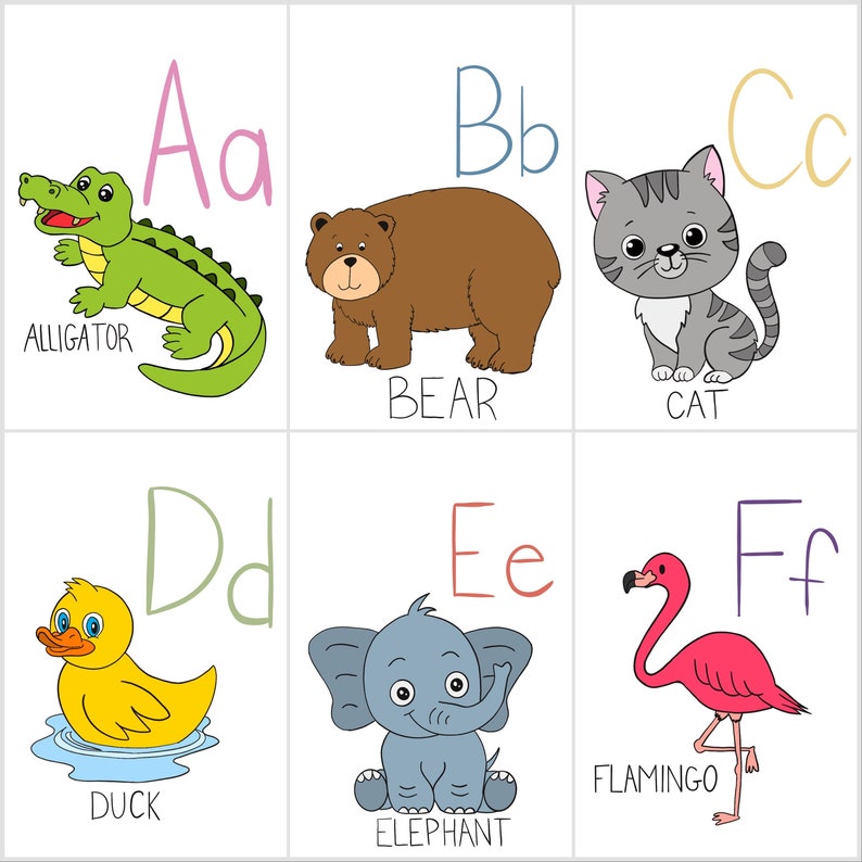 Alphabet Digital Prints, Alphabet Poster, Set of 27 - Etsy