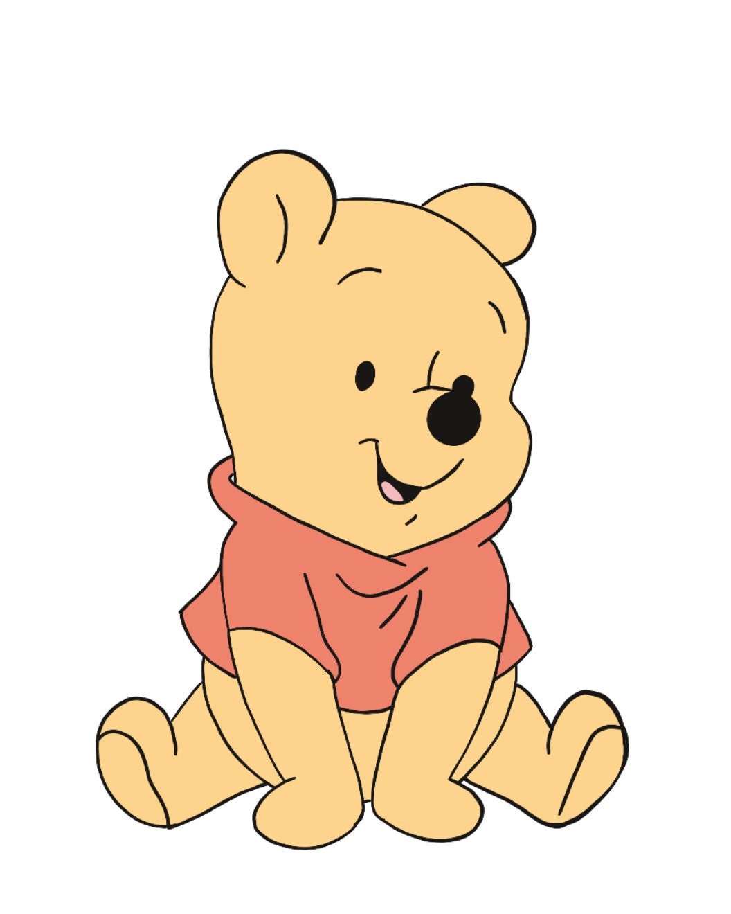 Baby Winnie the Pooh Character Digital Prints - Etsy