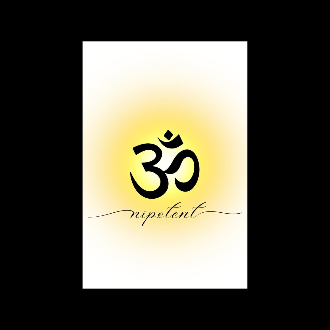 ॐ om Nipotent Om Symbol in Calm Yellow Glow Aesthetic - Etsy