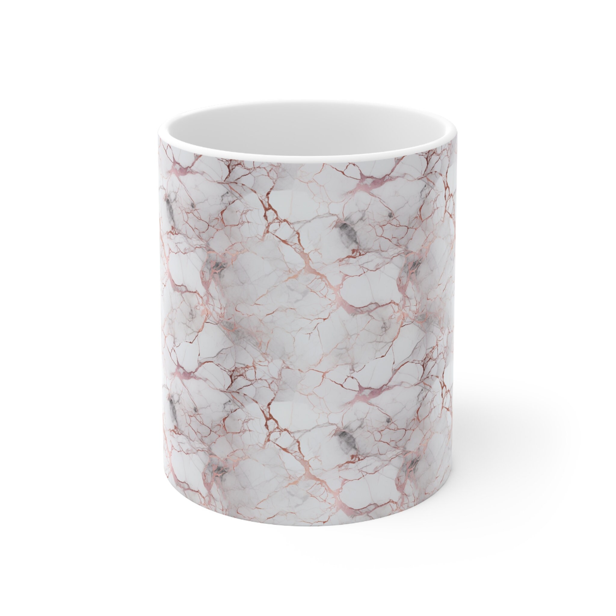 Rose Marble Mug, Pink Marble Mug, Rose Gold Marble Mug, Ceramic Mug ...