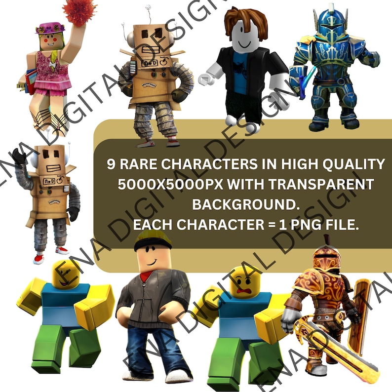 Roblox Character Collection PNG Popular Characters for Real Fans ...