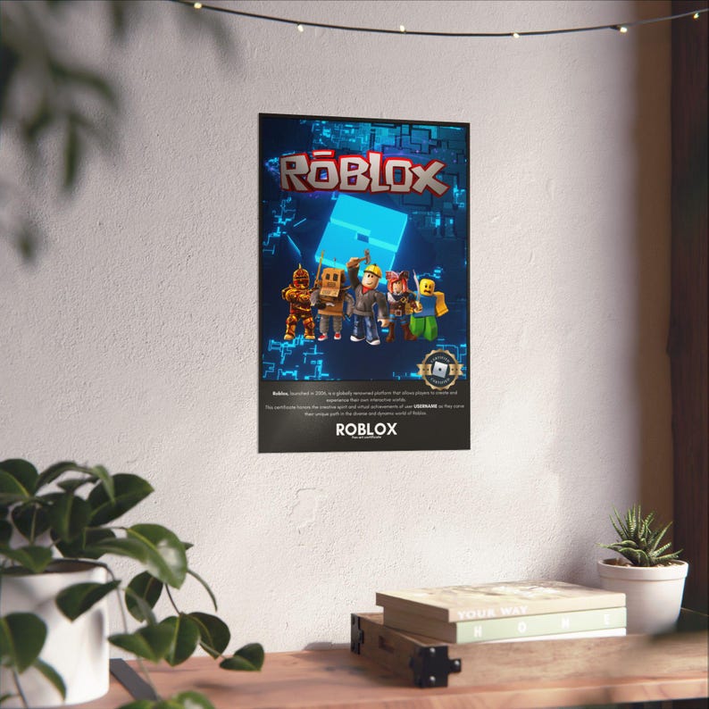 Roblox Poster Certificate Fan Made Premium Matt, Celebrate Personalized ...