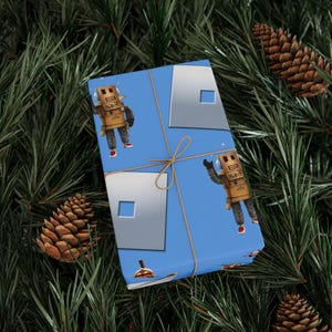 Roblox Wrapping Paper Gift Birthday Kids Surprise, Design With Logo ...