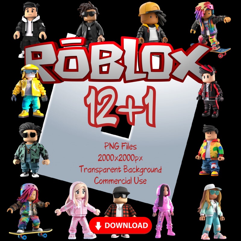 Transparent Roblox Template - Etsy