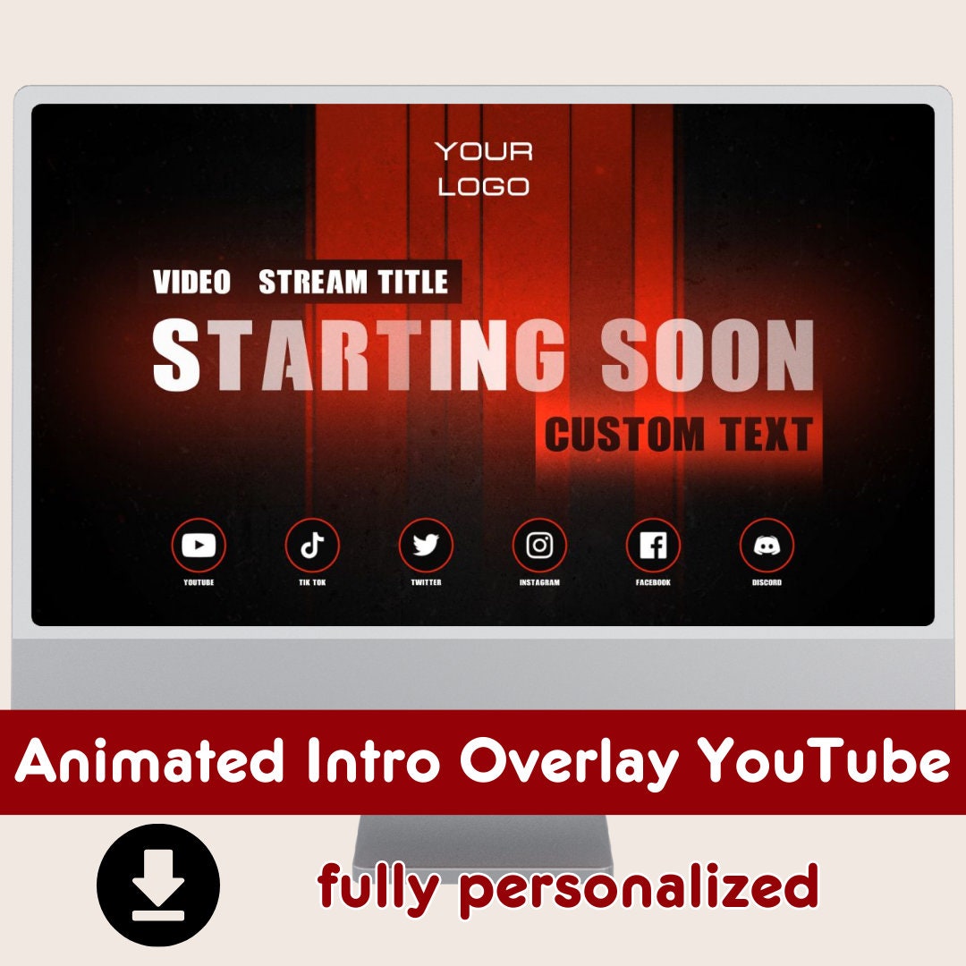 Live Stream Overlay Starting Soon Personalized HD Design for Streamer ...