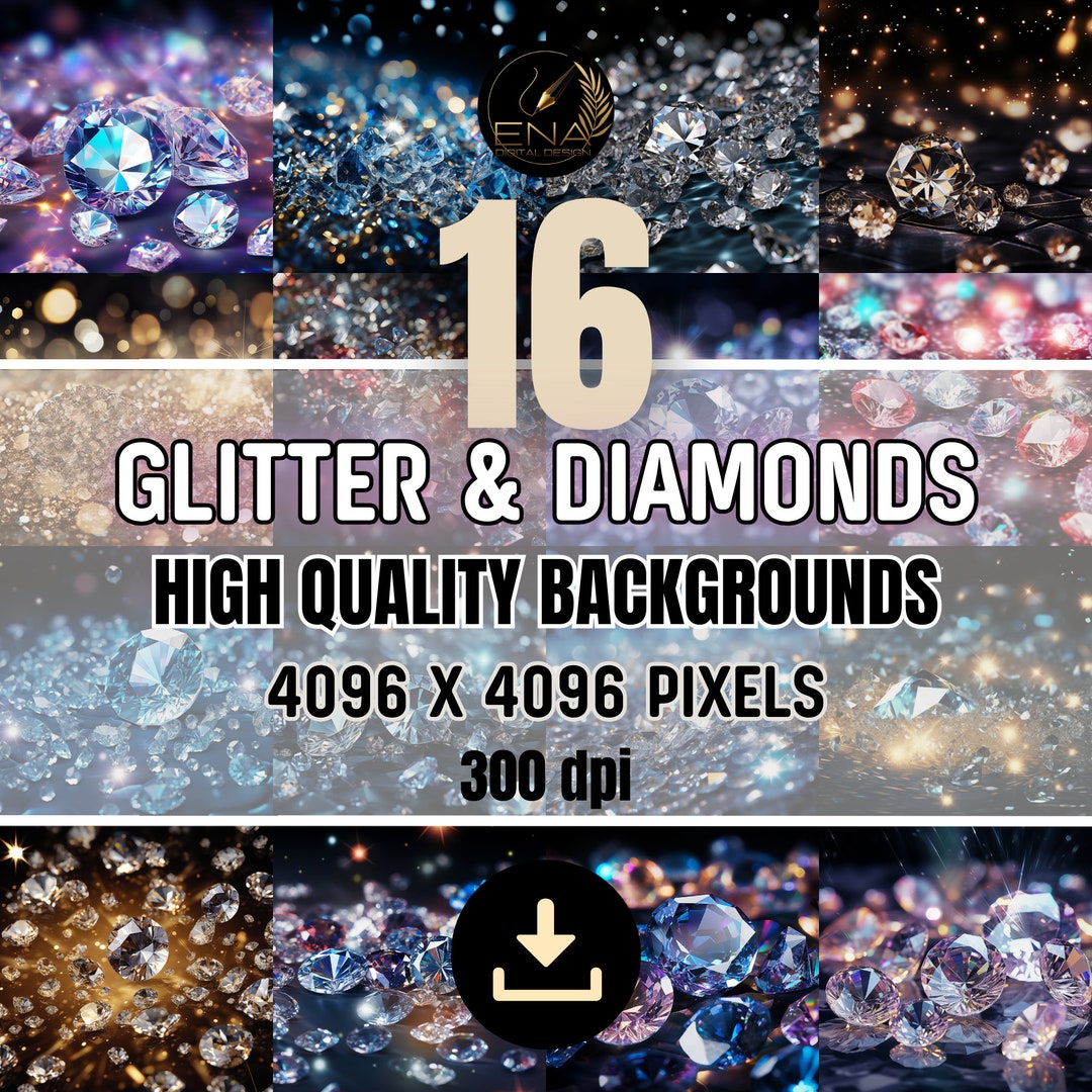 Glitter Diamonds Luxury Backgrounds 16 Digital PNG High Quality ...