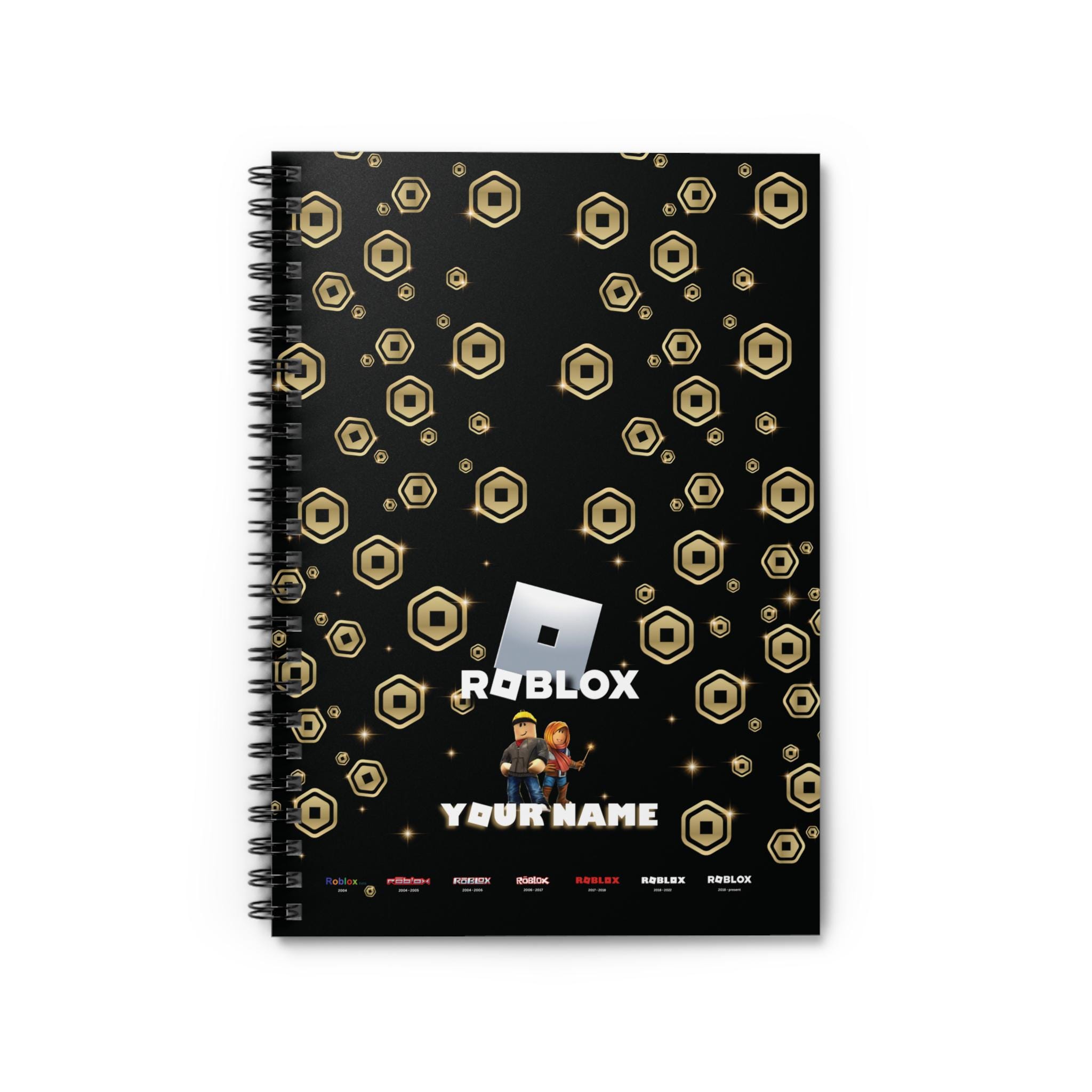 Roblox Notebook With Name, Personalized Spiral Notebook With Robux ...