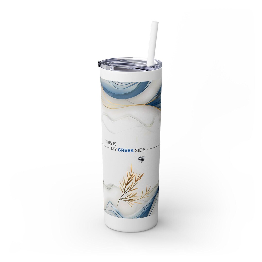 This is My Greek Side Tumbler - 20 Oz Double Wall Tumbler, Matte Blue ...
