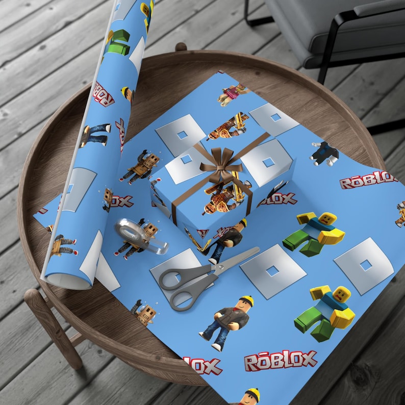 Roblox Gift Wrap Roll – Single-sided Print, Matte or Glossy, 3 Lengths ...