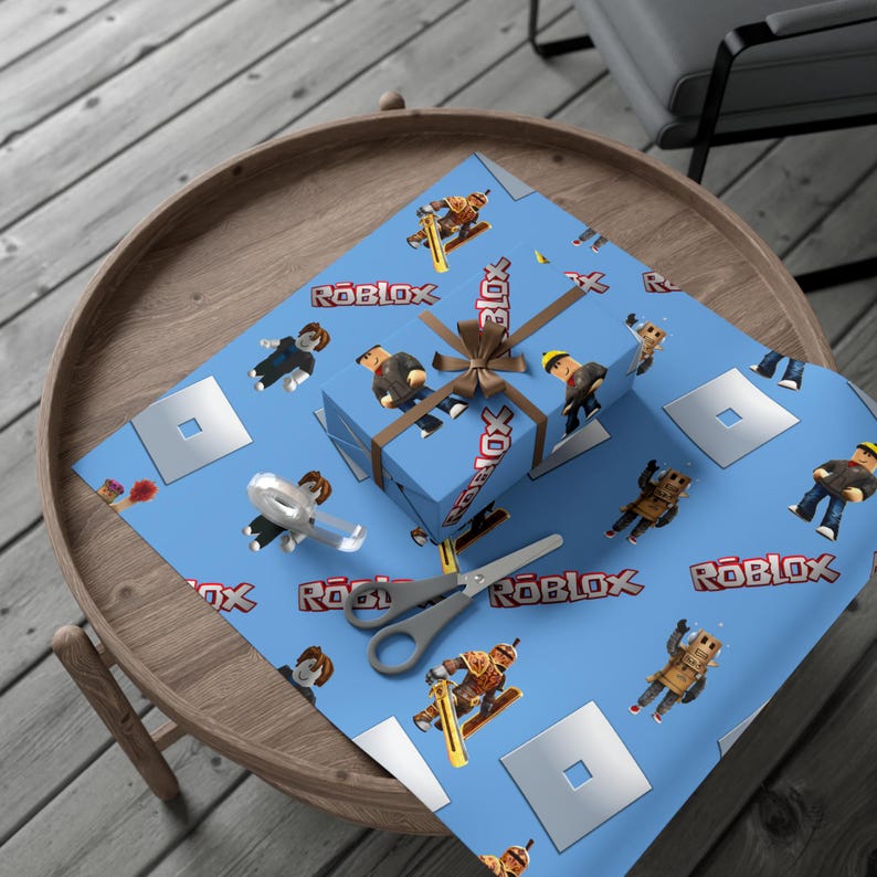 Roblox Gift Wrap Roll – Single-sided Print, Matte or Glossy, 3 Lengths ...