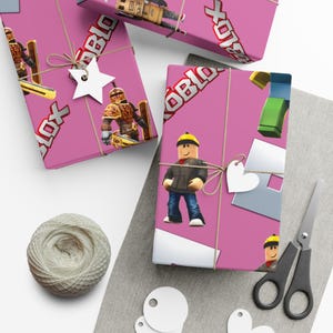 Roblox Gift Wrap Roll – Single-sided Print, Matte or Glossy, 3 Lengths ...