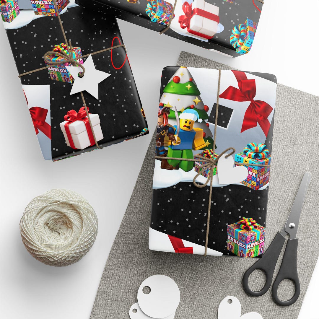 Roblox Wrapping Paper Merry Christmas Gift Birthday Kids Surprise ...