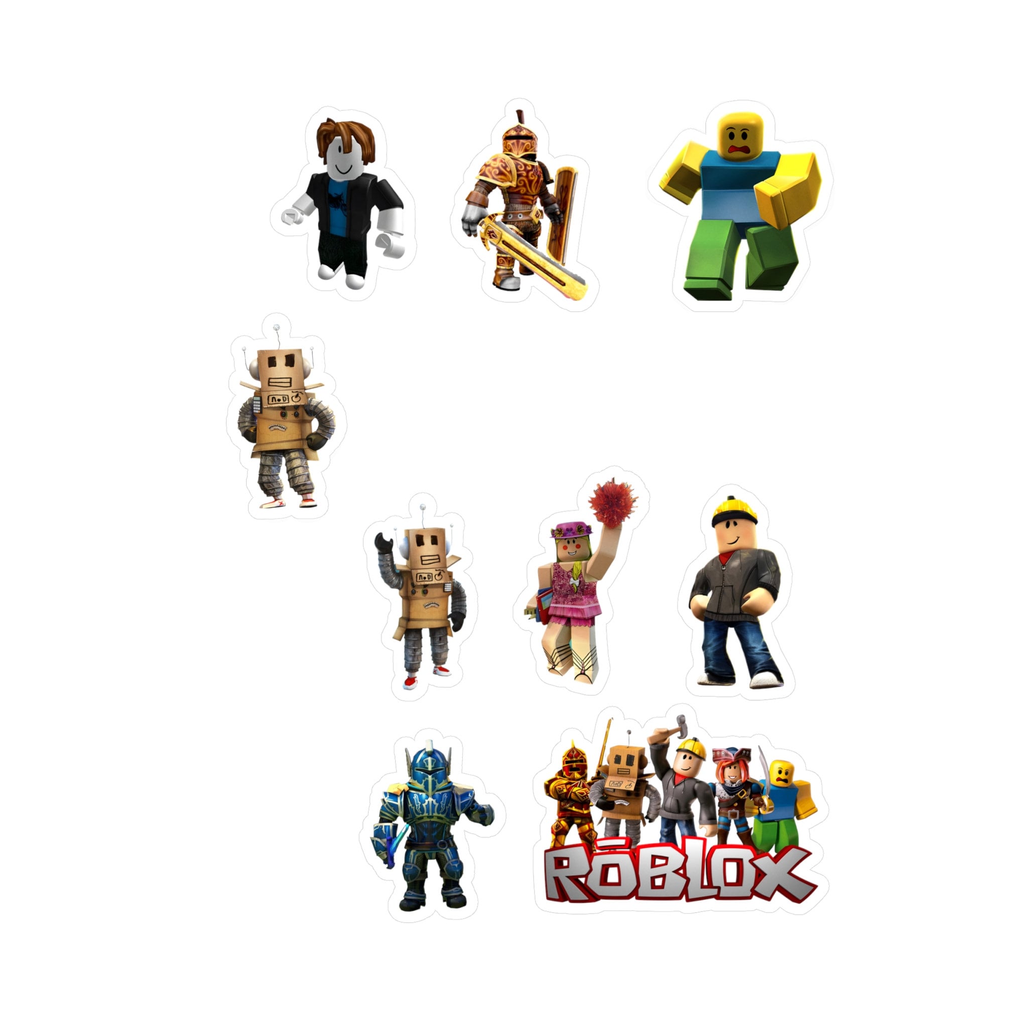 Roblox Vinyl Sticker Collection – 9 Stickers Featuring Bacon Hair and ...