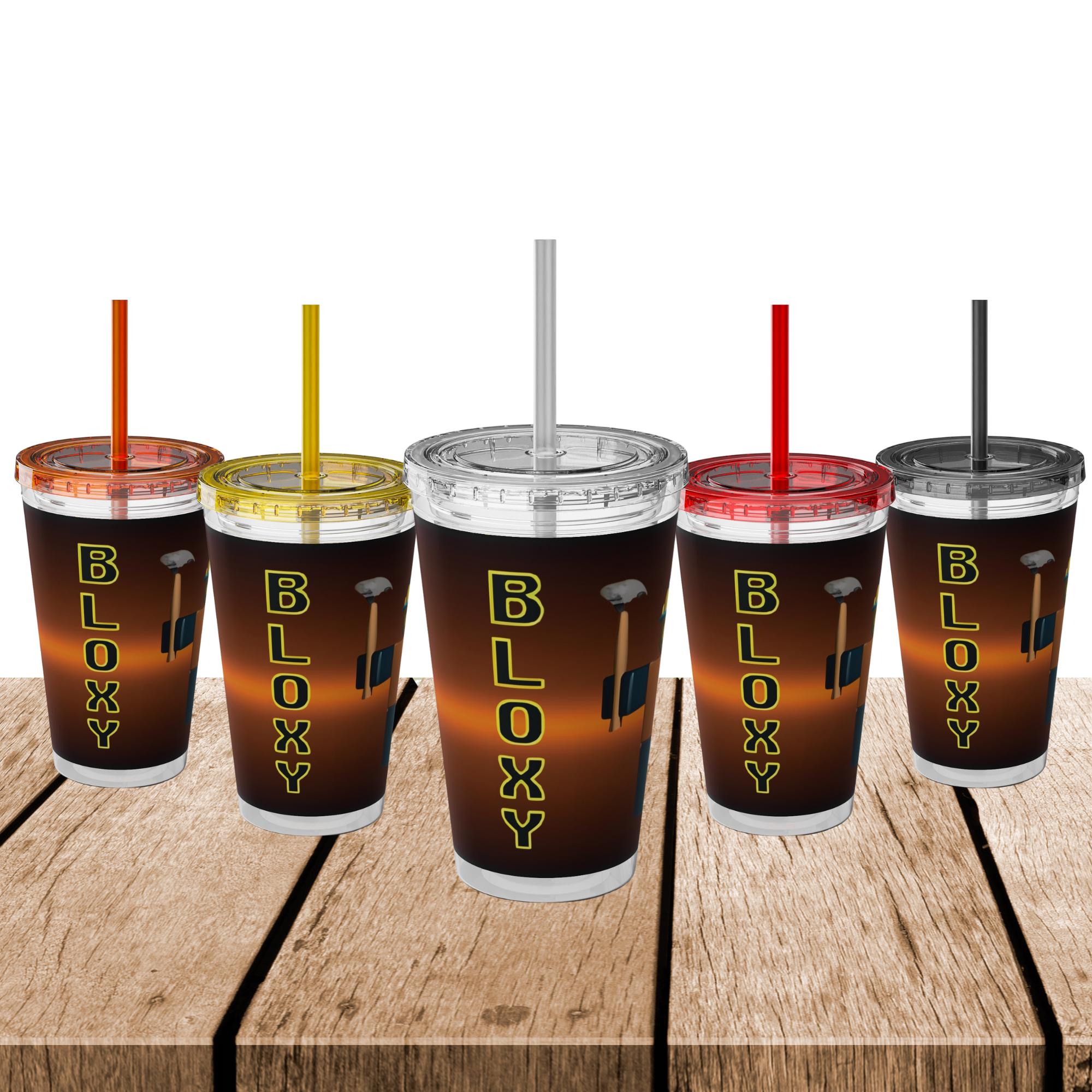 Roblox Bloxy Cola Drinking Cup - Bpa-free, Double-walled With Straw ...