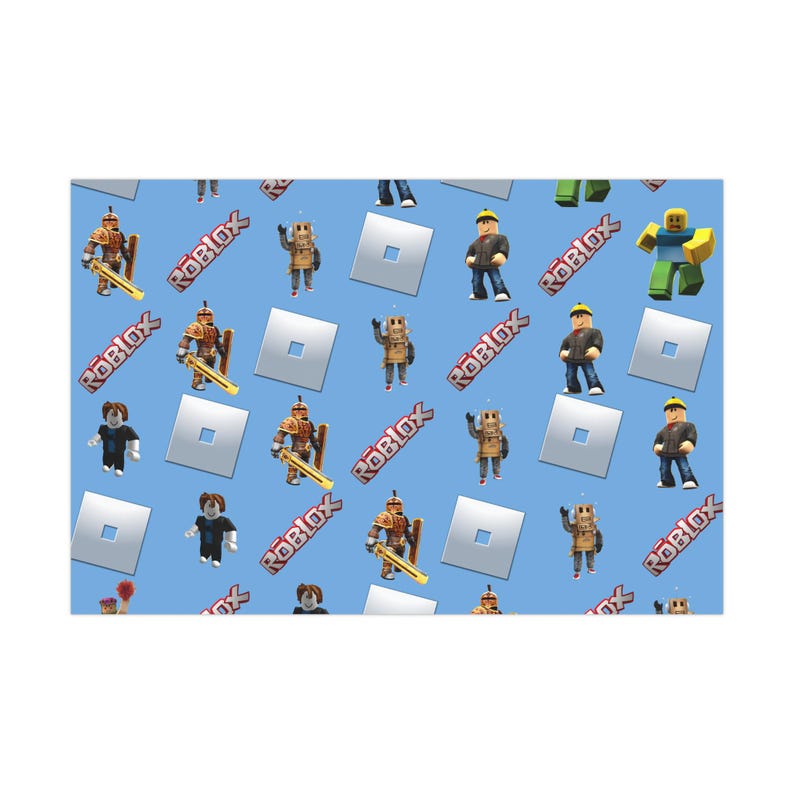 Roblox Gift Wrap Roll – Single-sided Print, Matte or Glossy, 3 Lengths ...