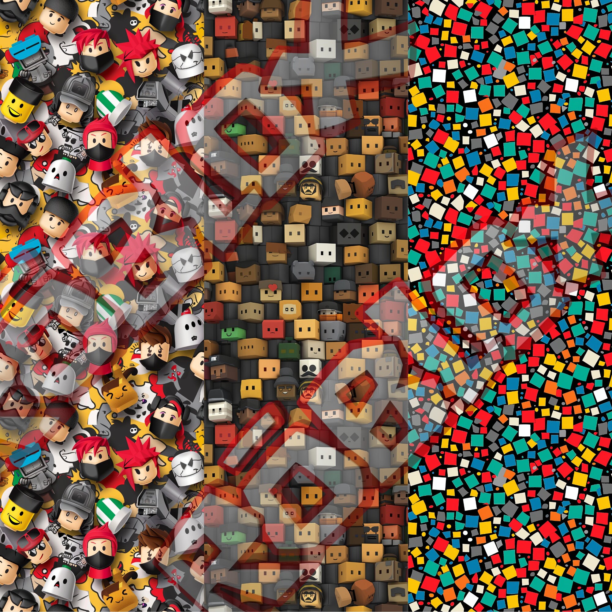 Roblox Digital Paper Set 12 PNG Seamless Patterns, Creative Craft ...