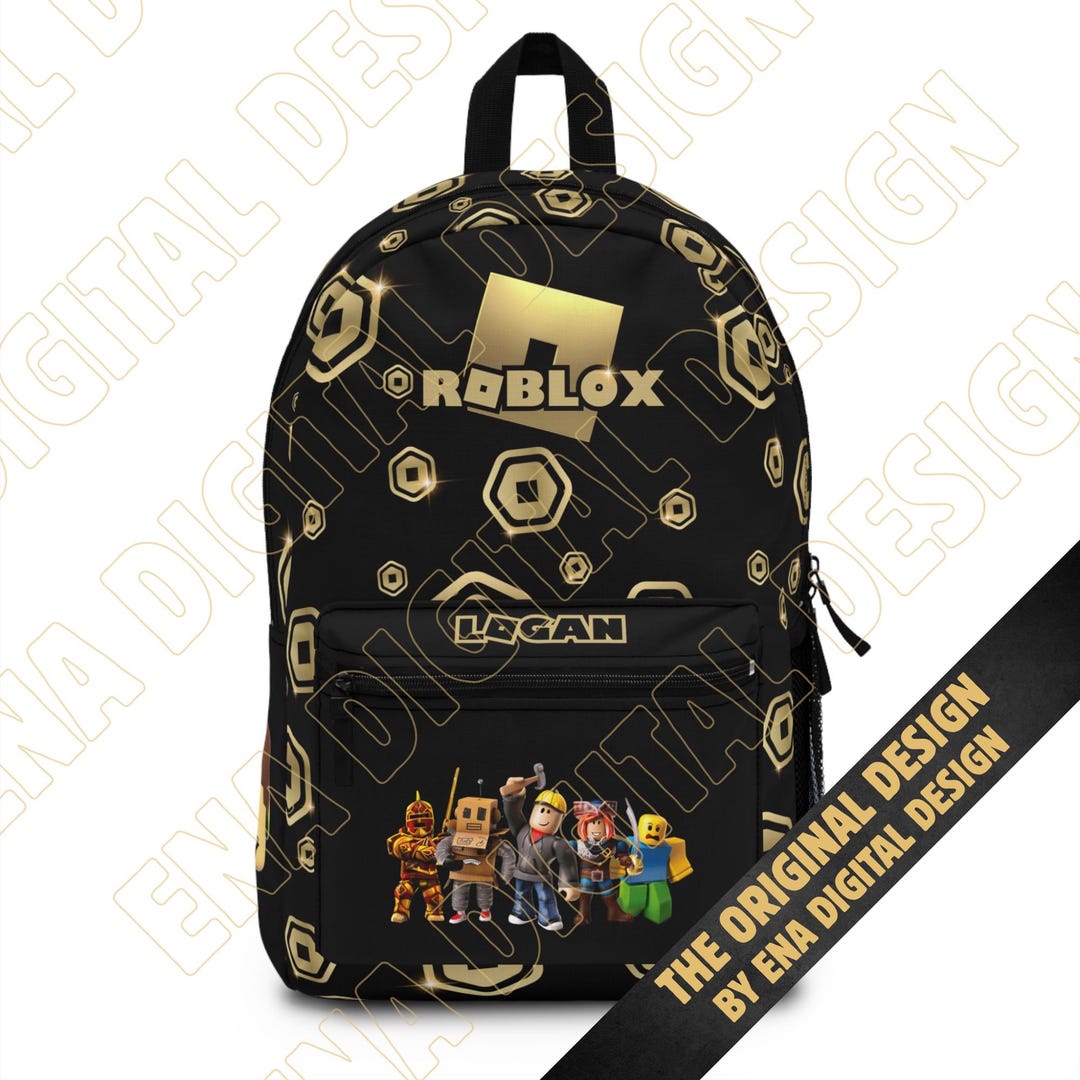 Roblox Backpack Personalized - Your Name Backpack in Robux Design, Safe ...