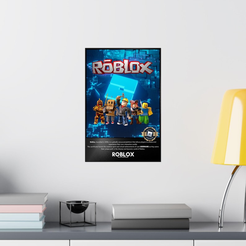 Roblox Poster Certificate Fan Made Premium Matt, Celebrate Personalized ...
