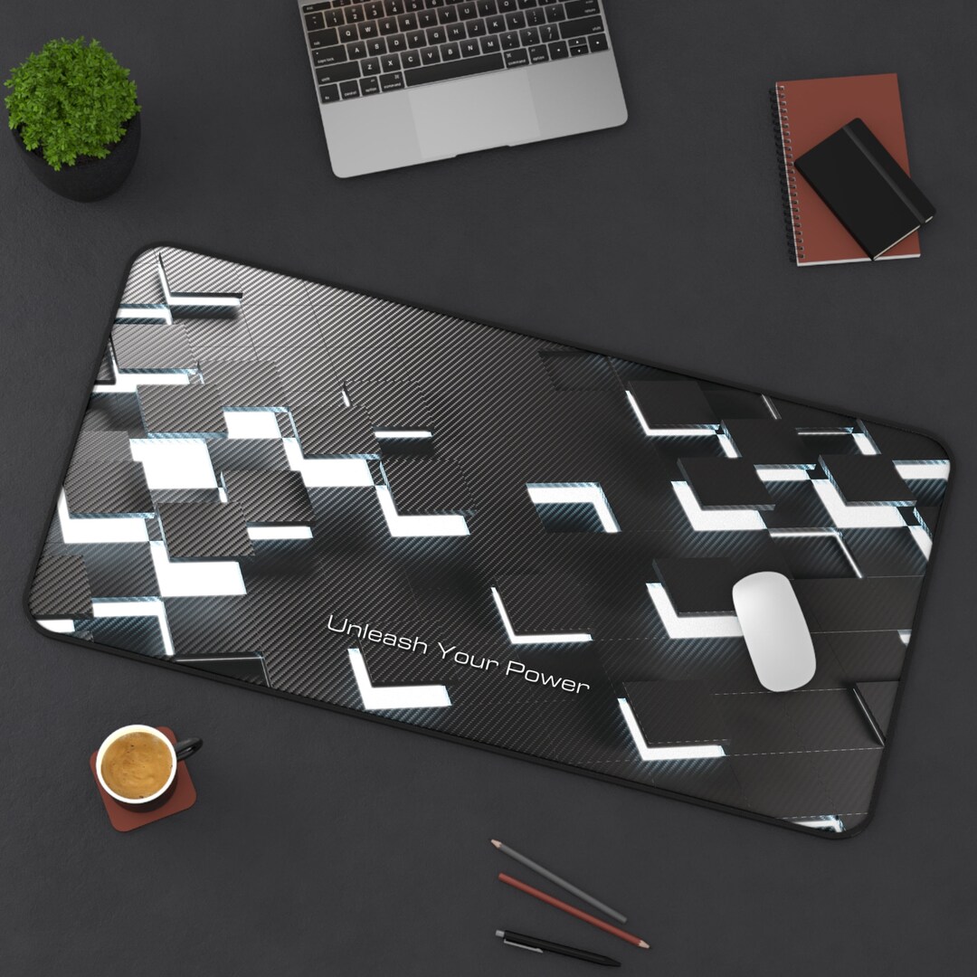 Mouse Pad Desk Mat Abstract 3D Design Hexagons White - Available in ...