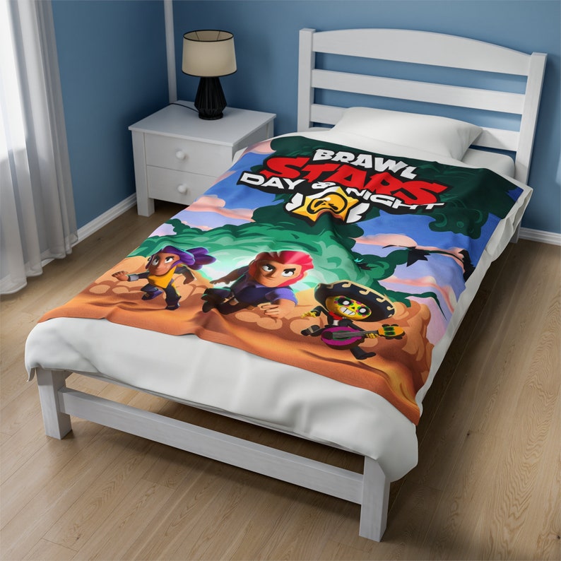Brawl Stars Blanket Cozy Stylish, Velvet Blanket Soft Polyester Spandex ...