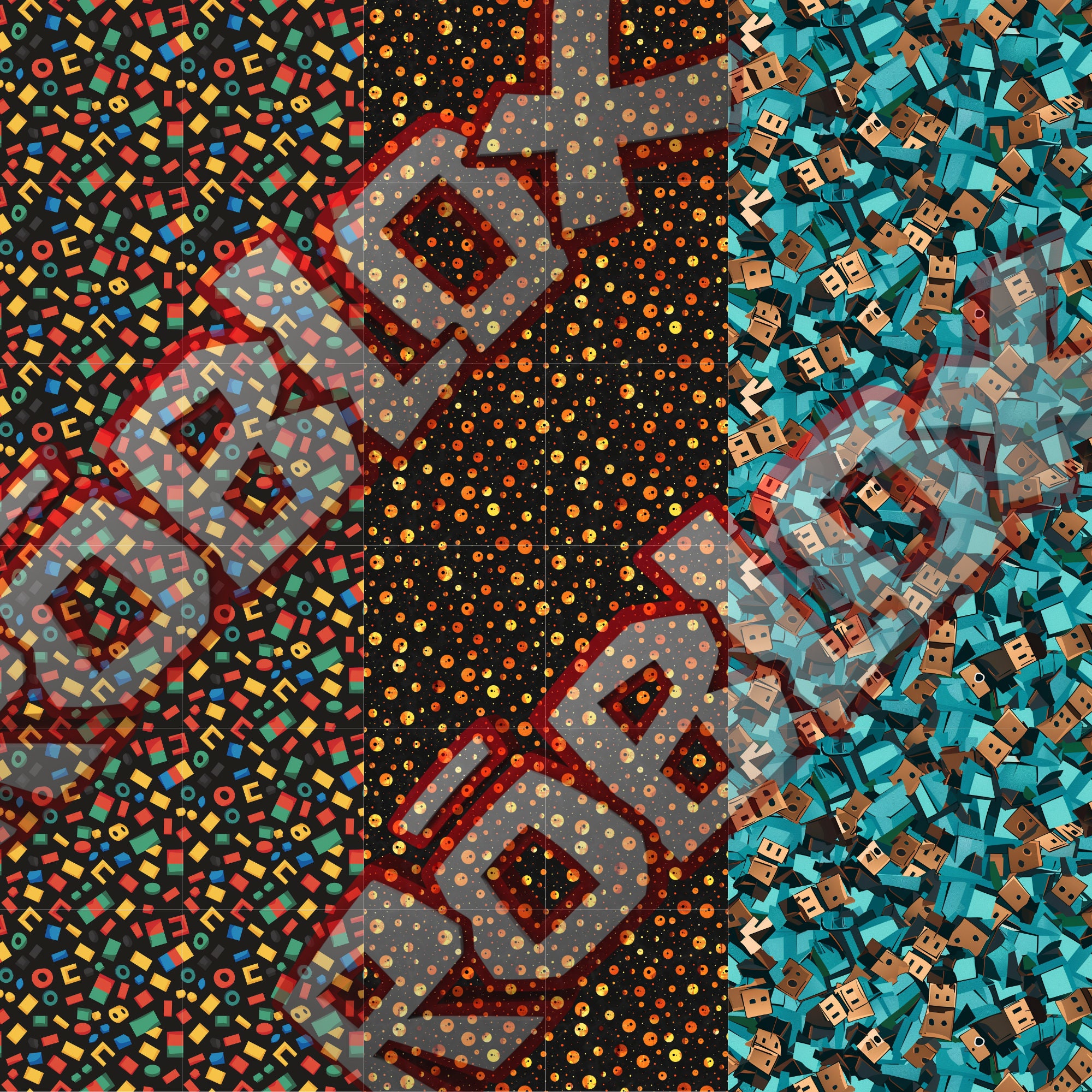 Roblox Digital Paper Set 12 PNG Seamless Patterns, Creative Craft ...