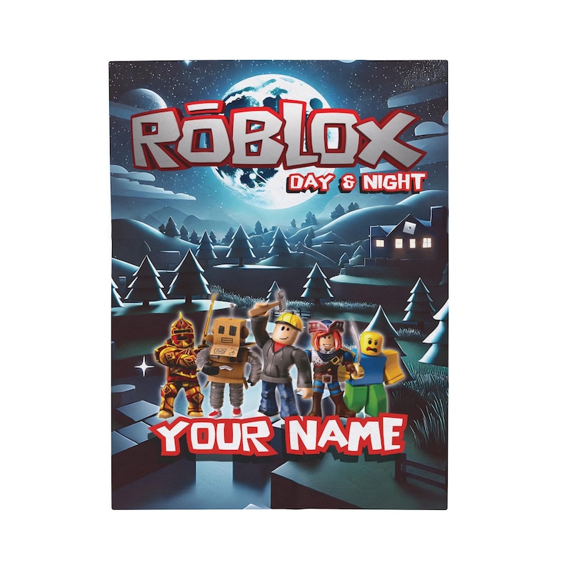 Roblox Blanket With Name – Personalized Cuddle Blanket for Kids ...