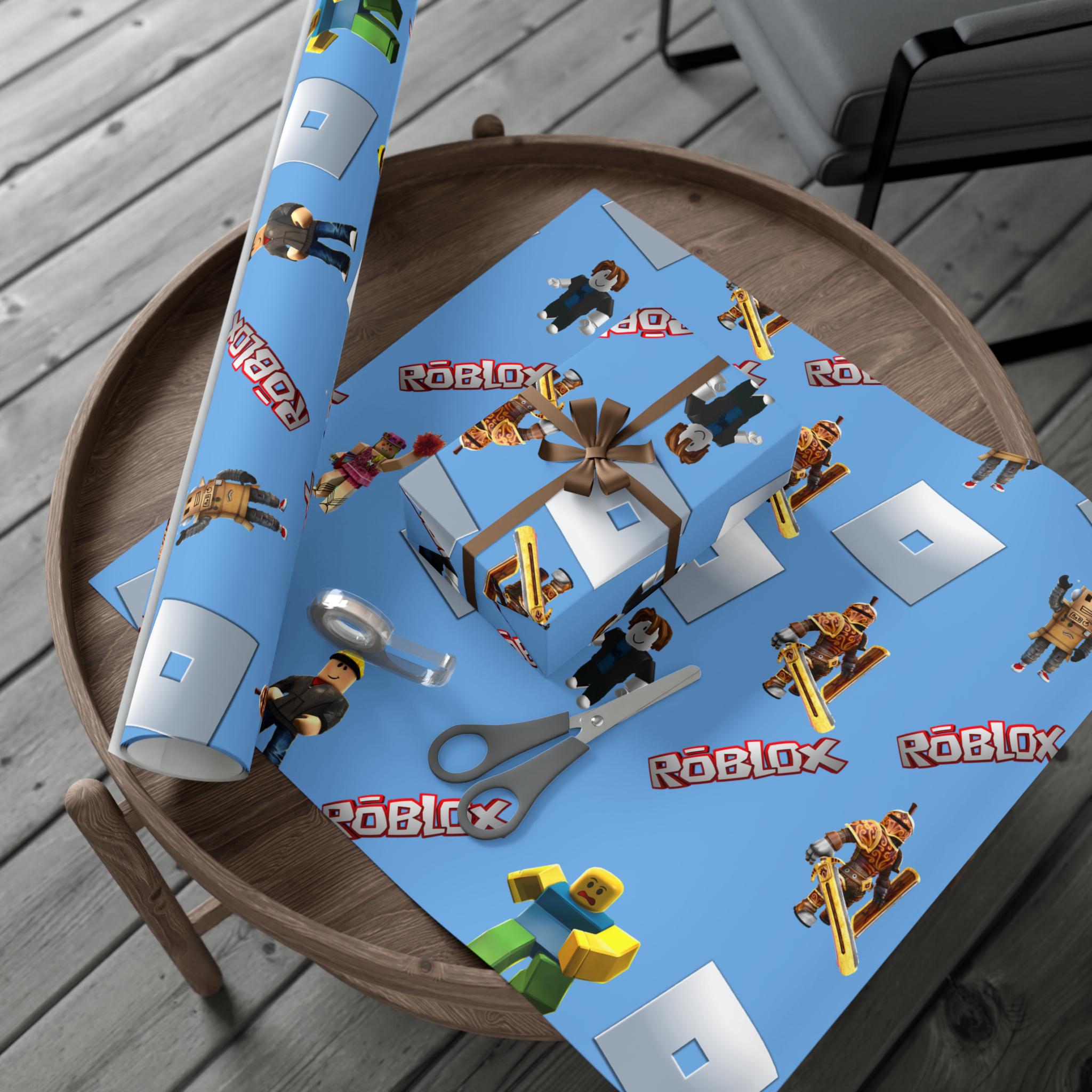 Roblox Gift Wrap Roll – Single-sided Print, Matte or Glossy, 3 Lengths ...