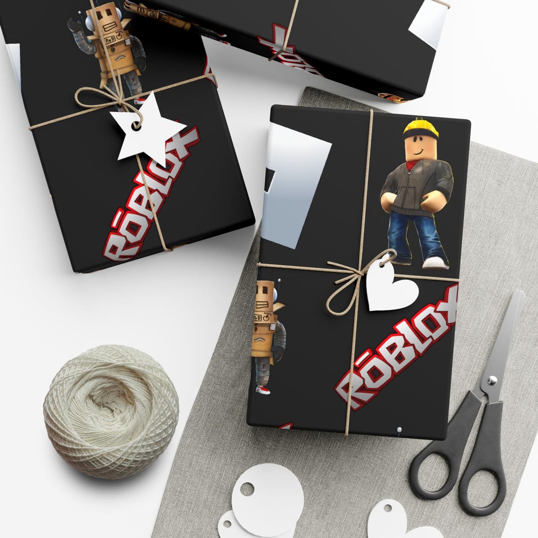 Roblox Gift Wrap Roll – Single-sided Print, Matte or Glossy, 3 Lengths ...