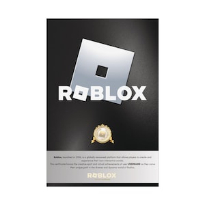 Roblox Fan Art Certificate With Name, Personalized Poster for Your ...