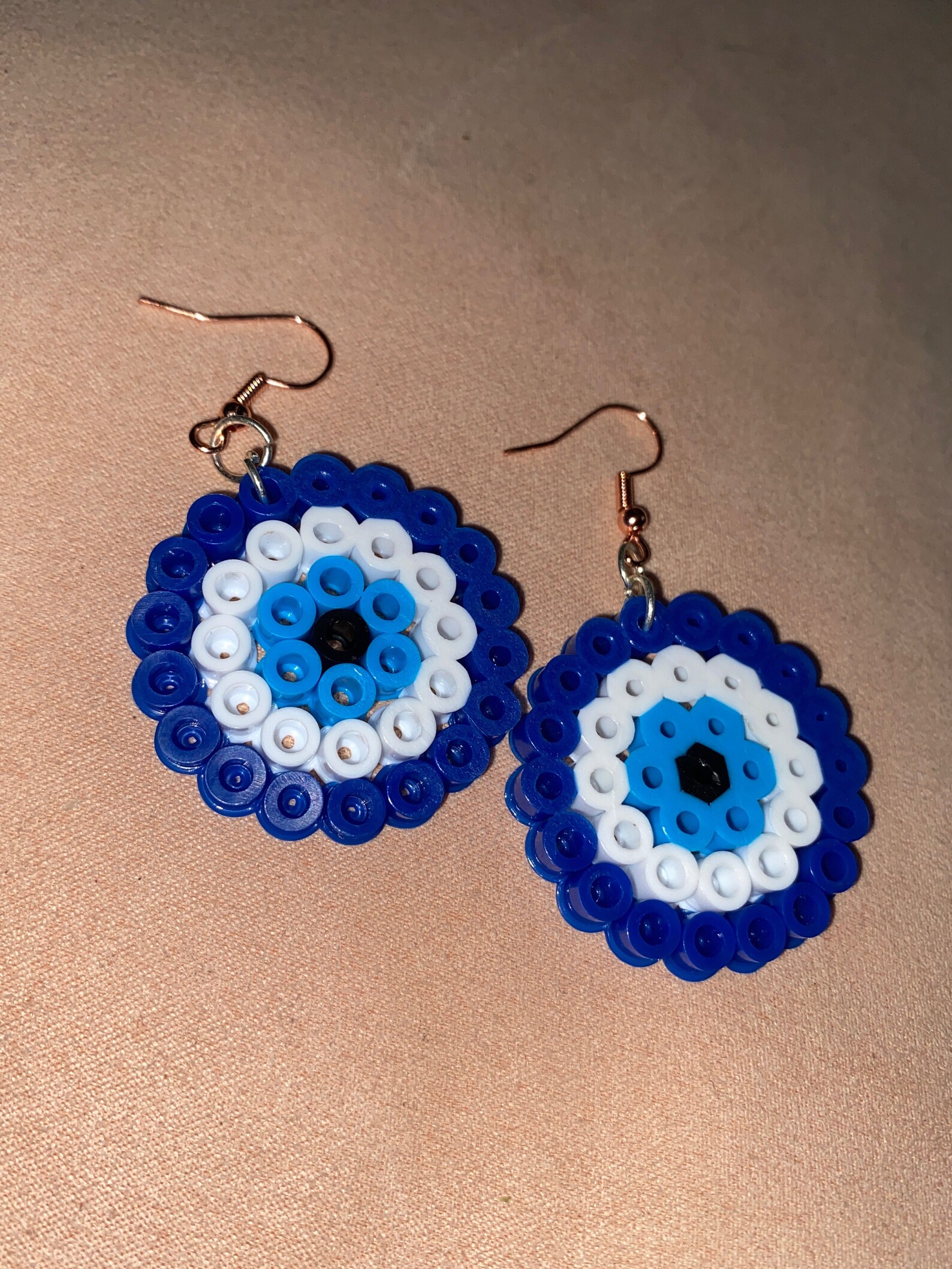 Evil Eye Perler Bead Earrings - Etsy