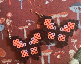 Ice & Fire Flower Mini Perler/artkal Bead Dangle Earrings - Etsy