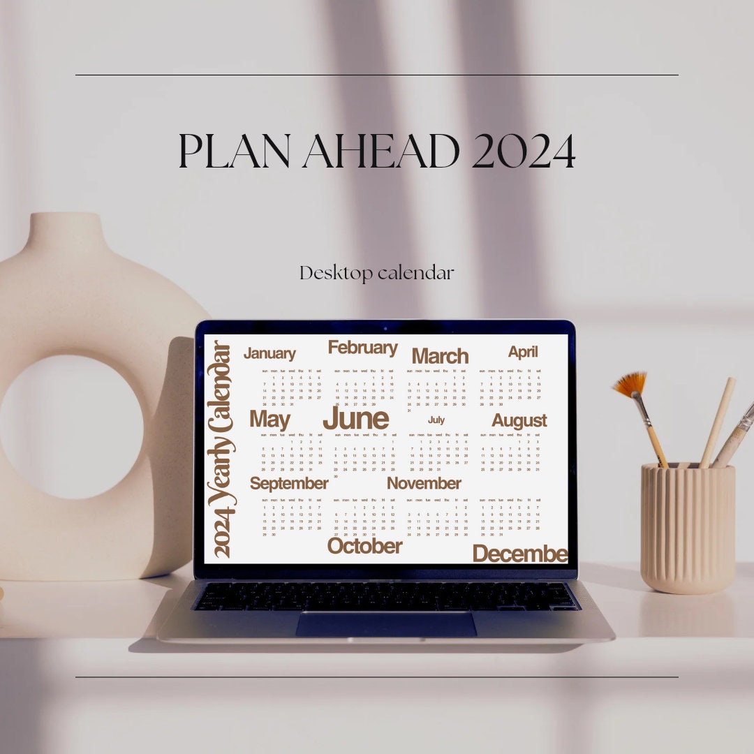 Desktop Wallpaper 2024 Monthly Calendar 12 Month Calendar 2024 Calendar ...