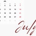 Calendar Desktop Wallpaper July - Etsy