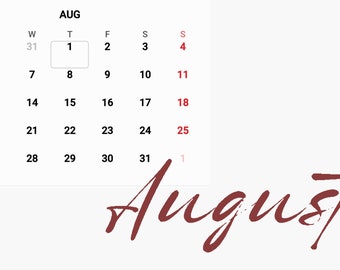 August Calendar Desktop Organizer Soft Brown - Etsy