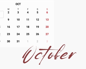 October/fall Desktop Wallpaper | Digital Download | With Organizational ...