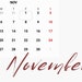 Calendar Desktop Wallpaper November - Etsy
