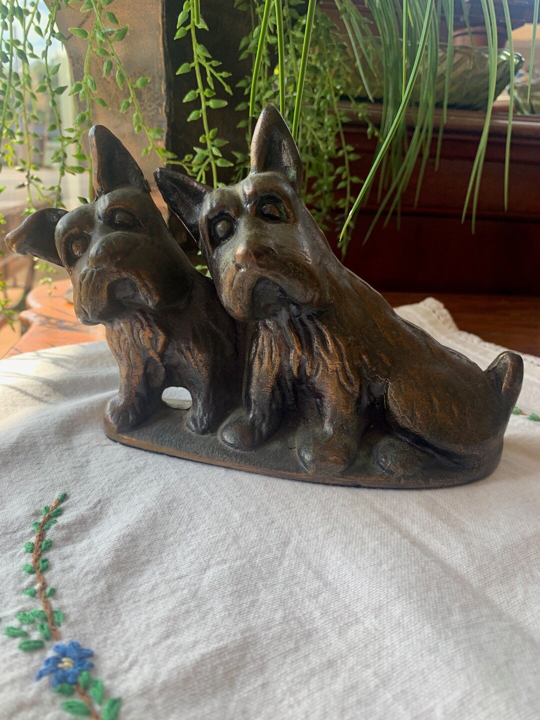 Vintage Scottie Dogs Doorstop - Etsy