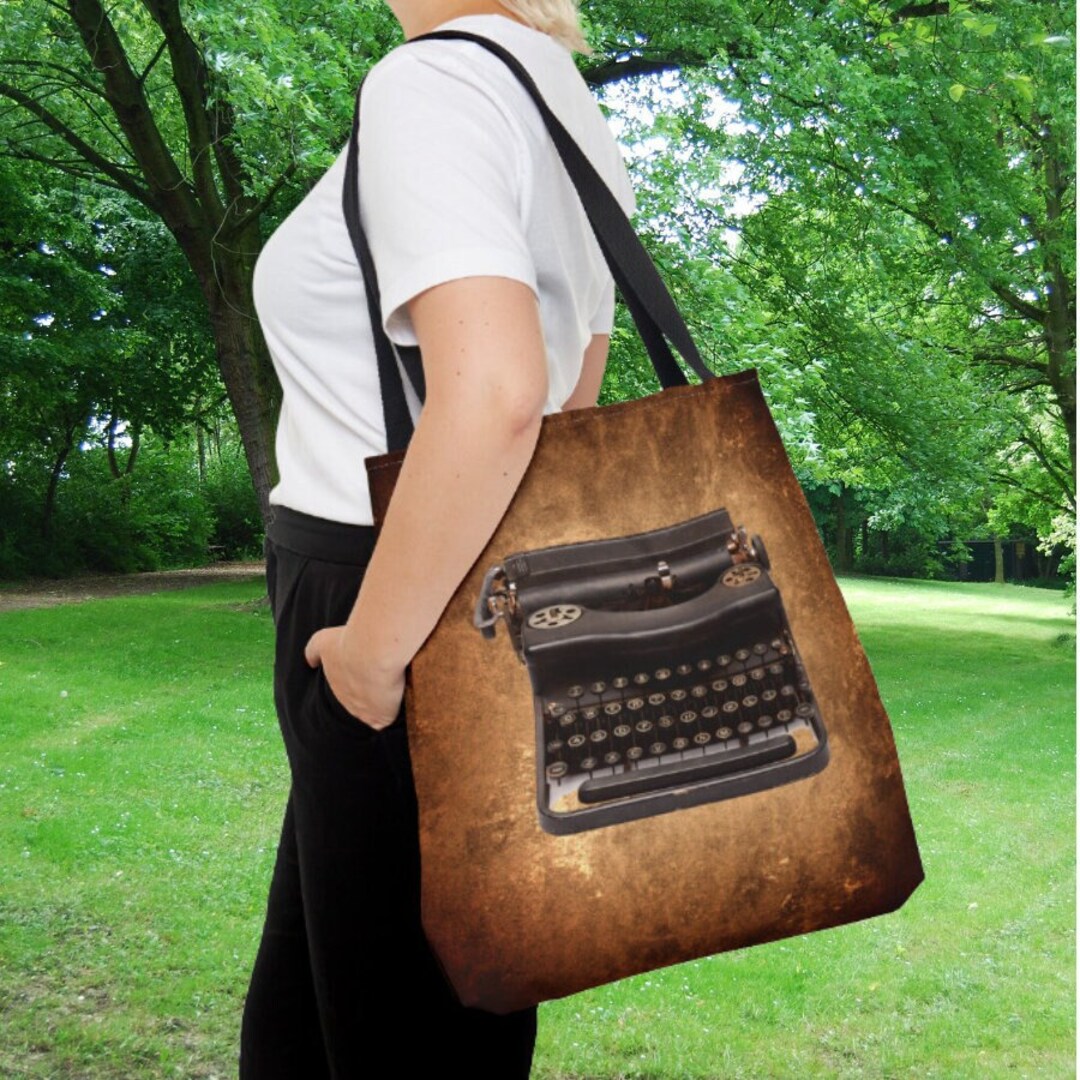 Typewriter Design Tote Bag Vintage Style Cool Book Bag - Etsy