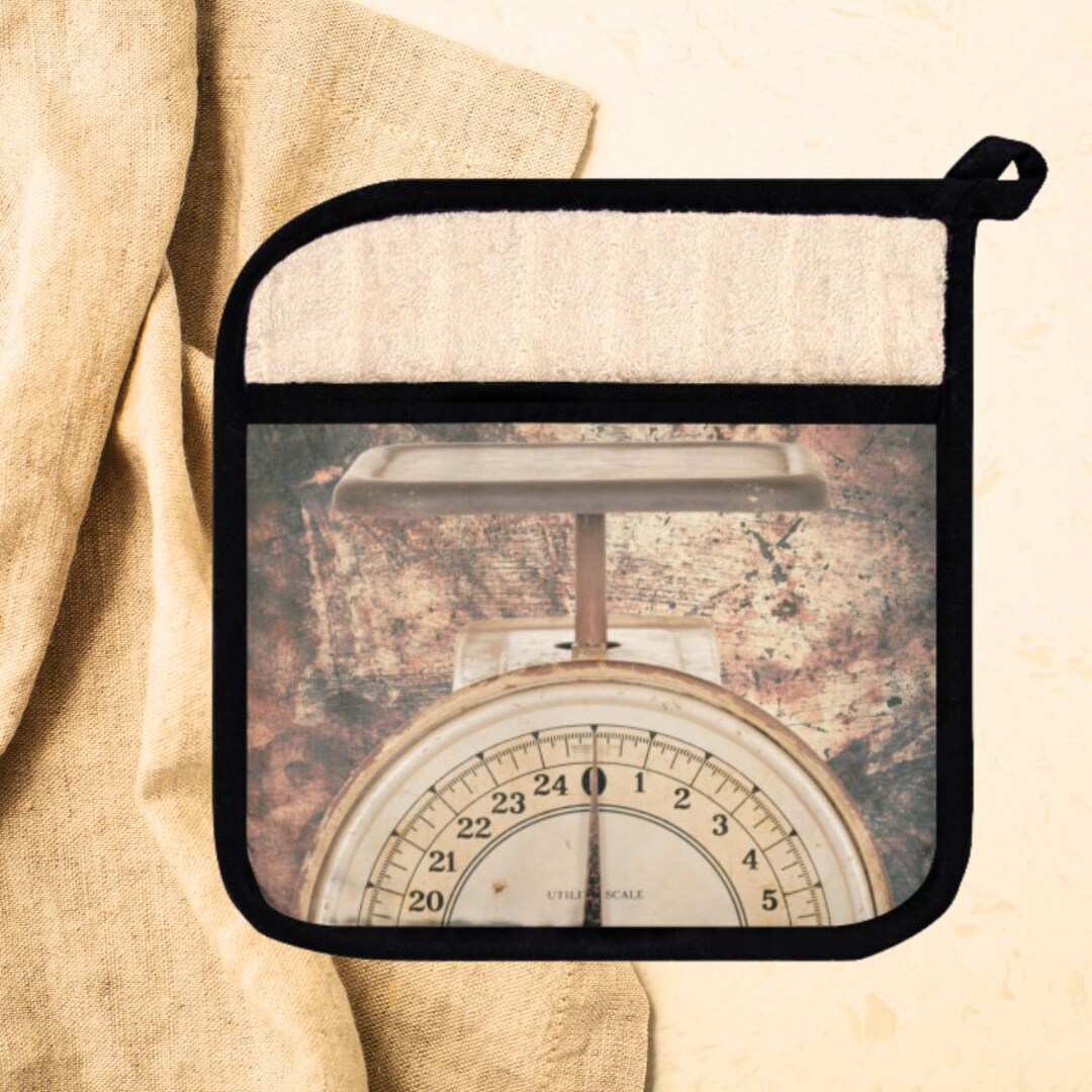 Kitchen Scale Potholder Vintage Kitchen Pocket Design Decorative ...