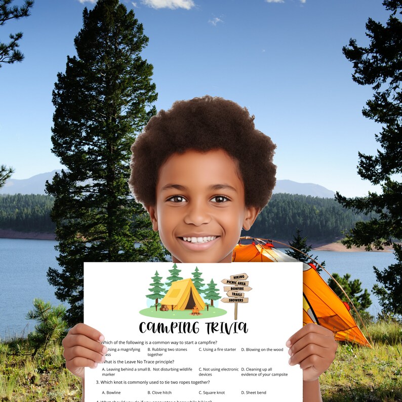 Camping Trivia Quiz: Printable Road Trip Games (instant Download) - Etsy