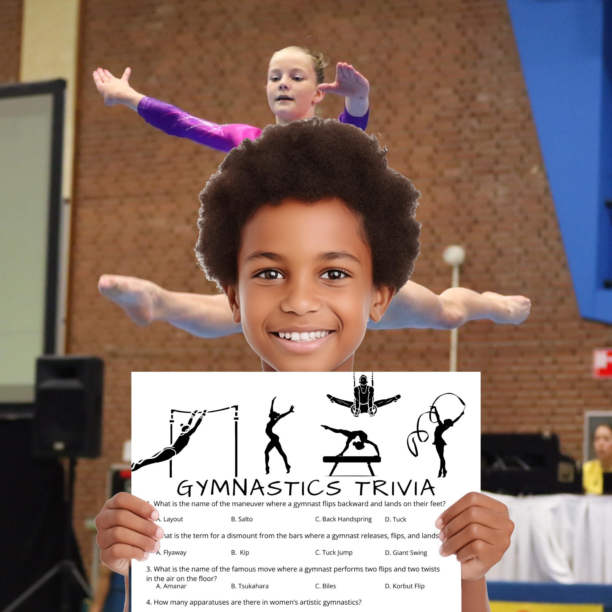 Gymnastics Trivia Game | Printable Gymnastics Quiz | Sports Trivia Quiz ...
