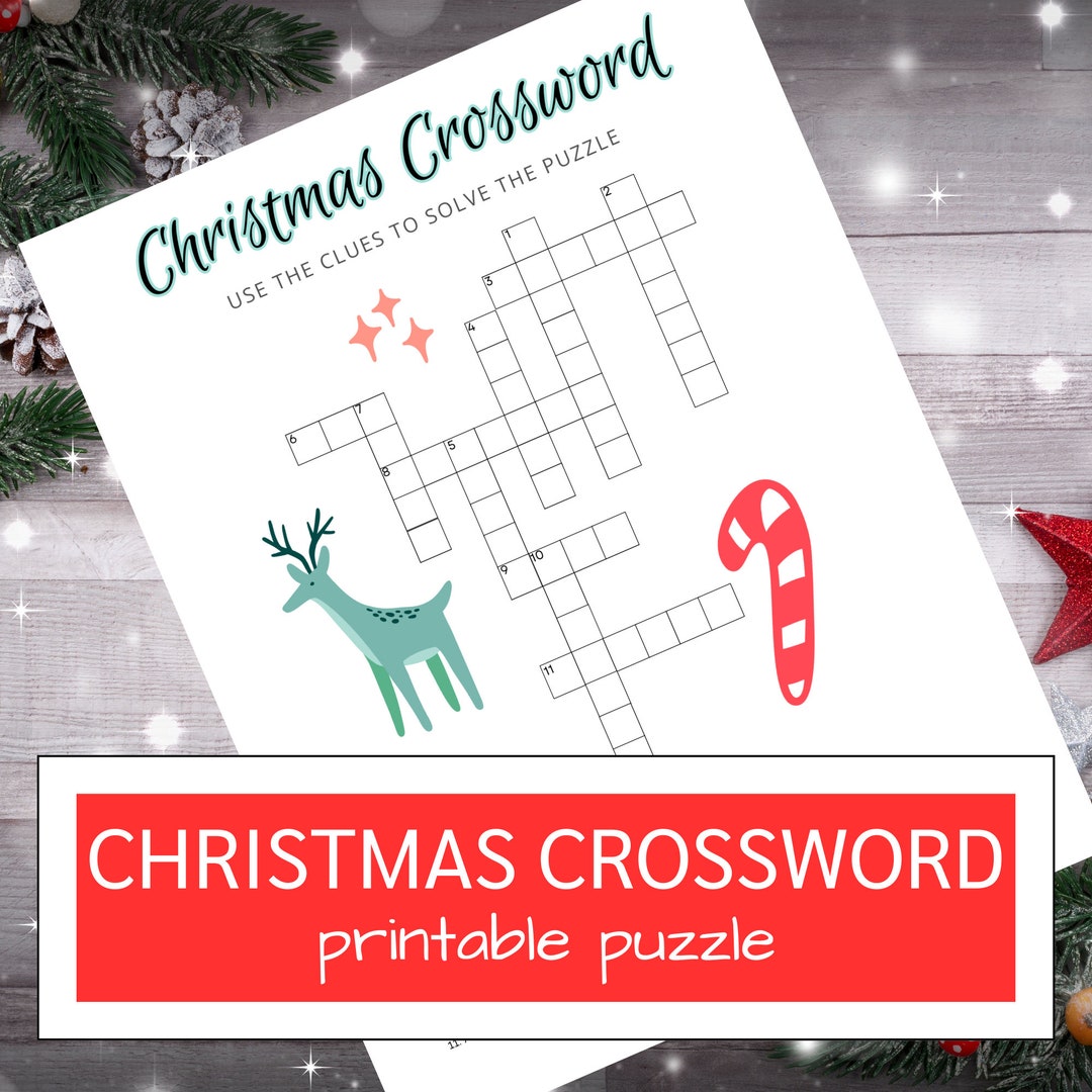 Christmas Crossword Game | Printable Christmas Crossword Puzzle | Xmas ...