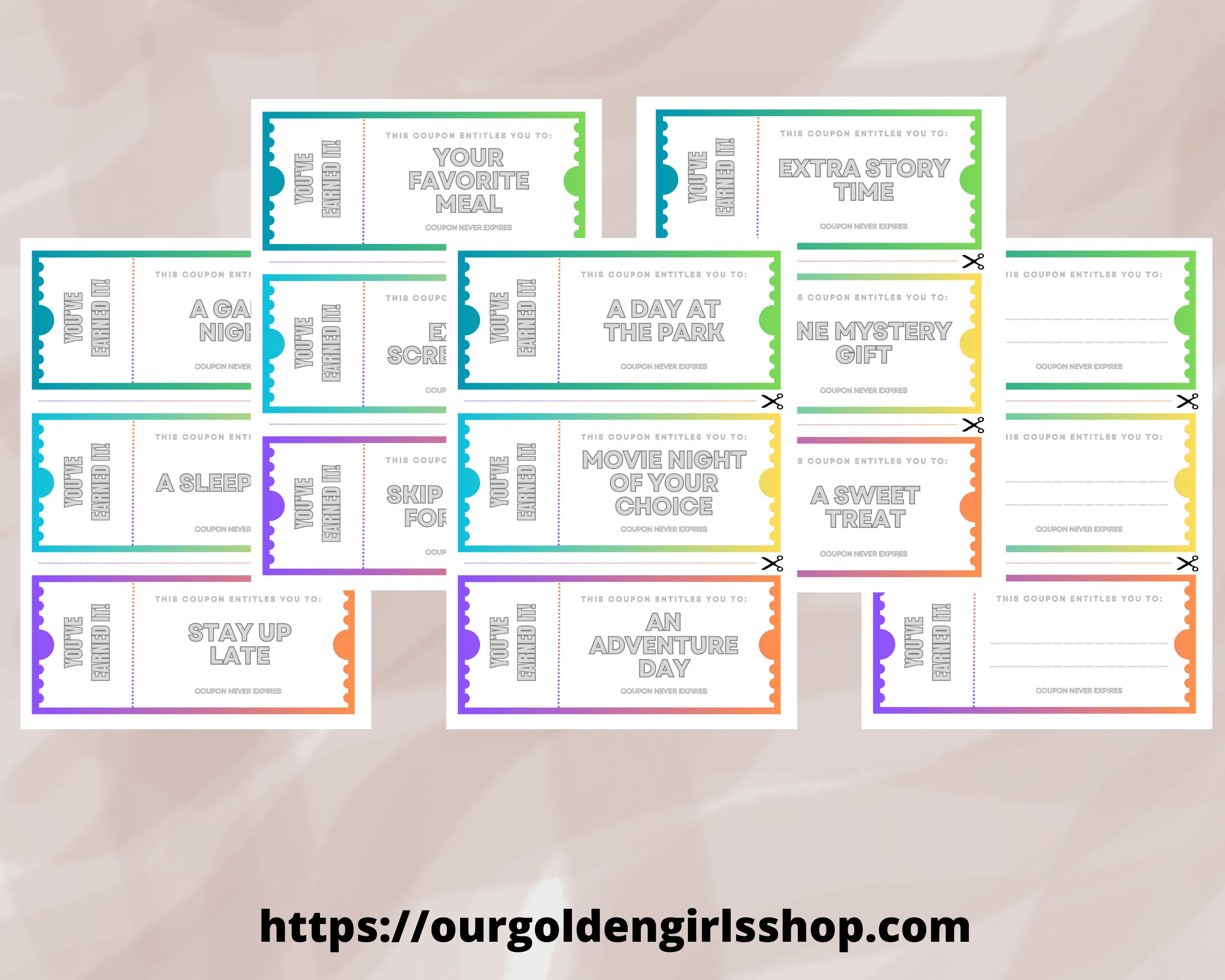 Kid Reward Coupon Book Good Behavior Reward System Child Positive ...