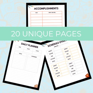 Student Planner Printable PDF | College Student Planner | School Year ...