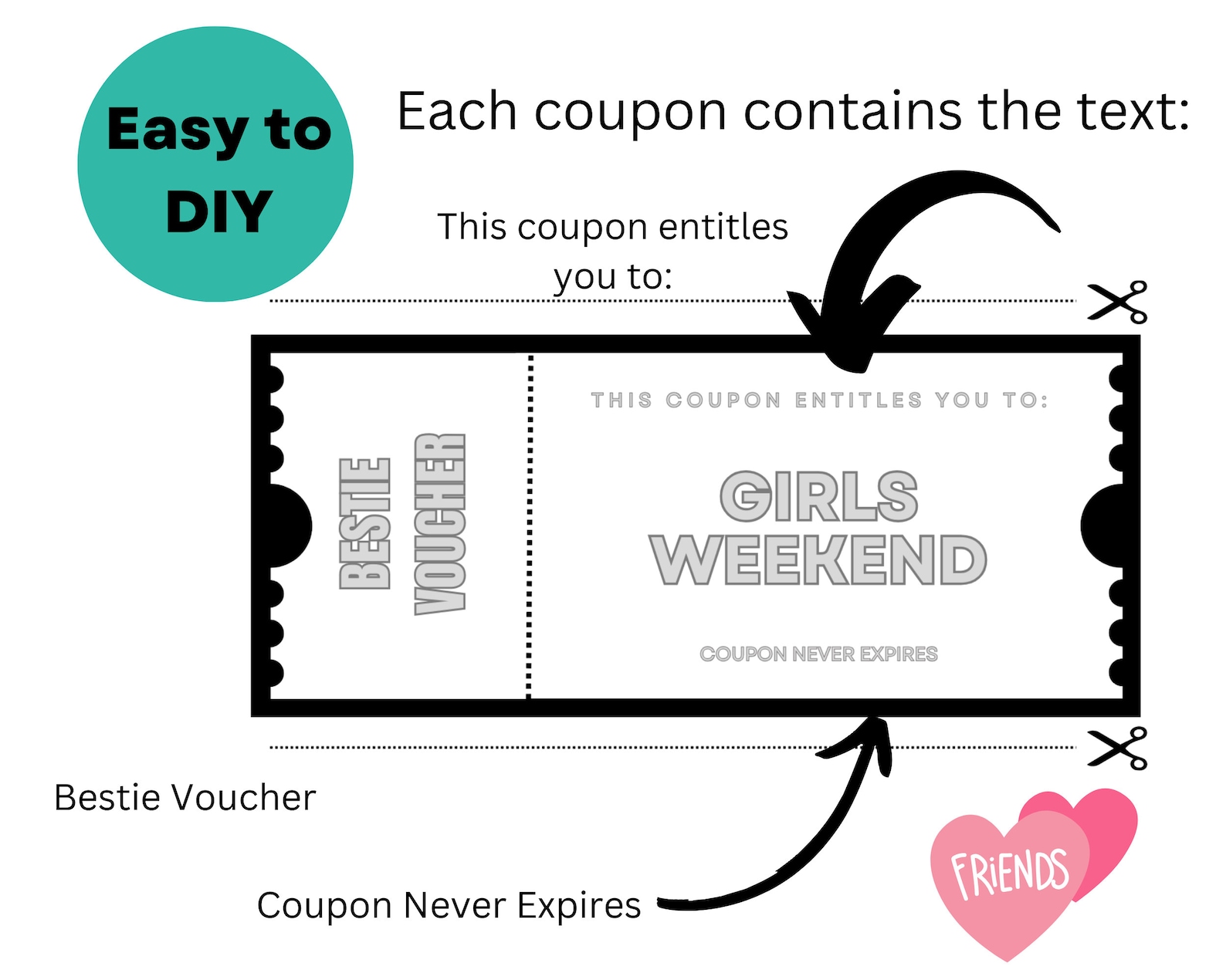 Best Friend Coupon Book | Friendship Coupons | Gift Vouchers for ...