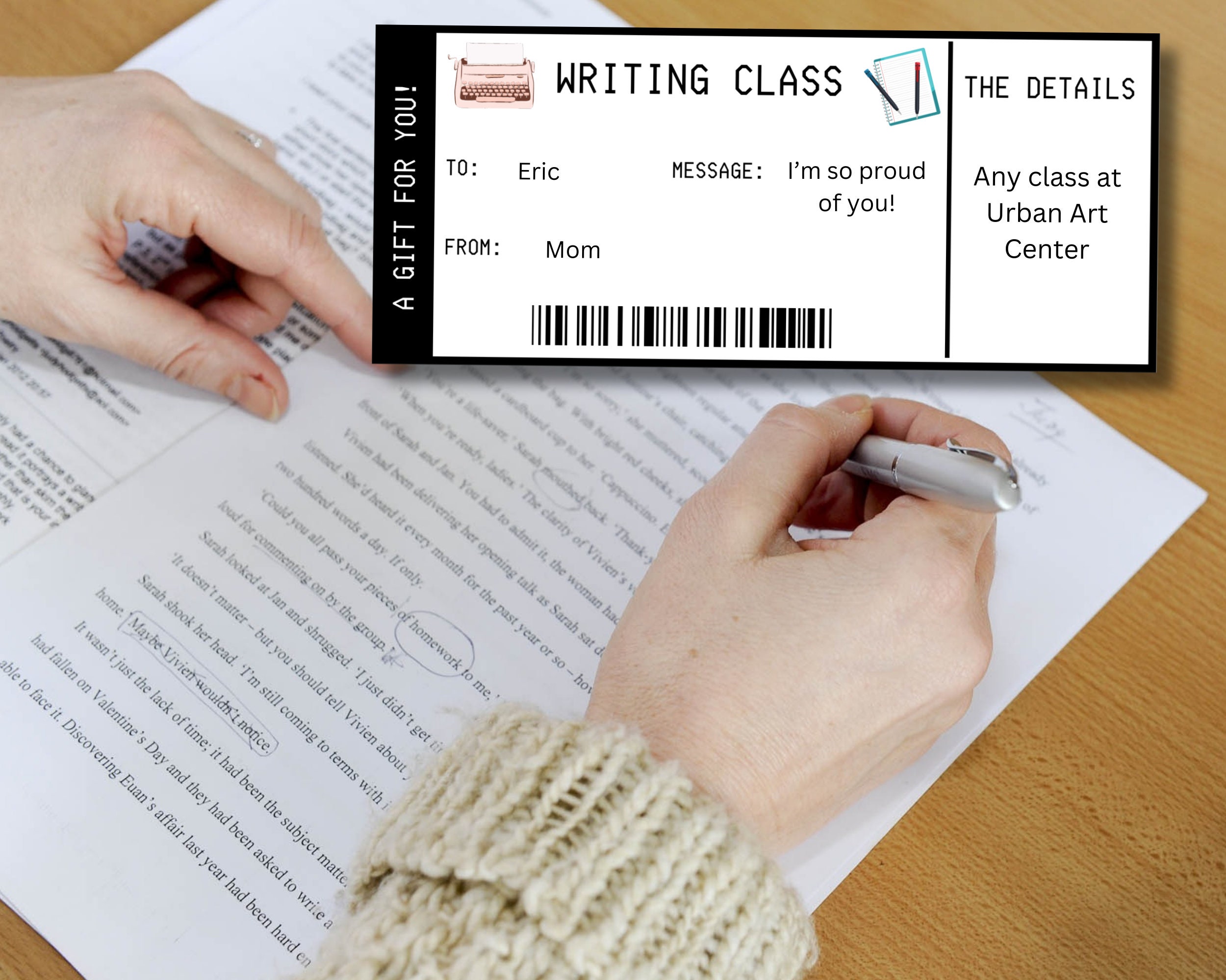 Writing Class Gift Voucher | Creative Writing Workshop Experience ...
