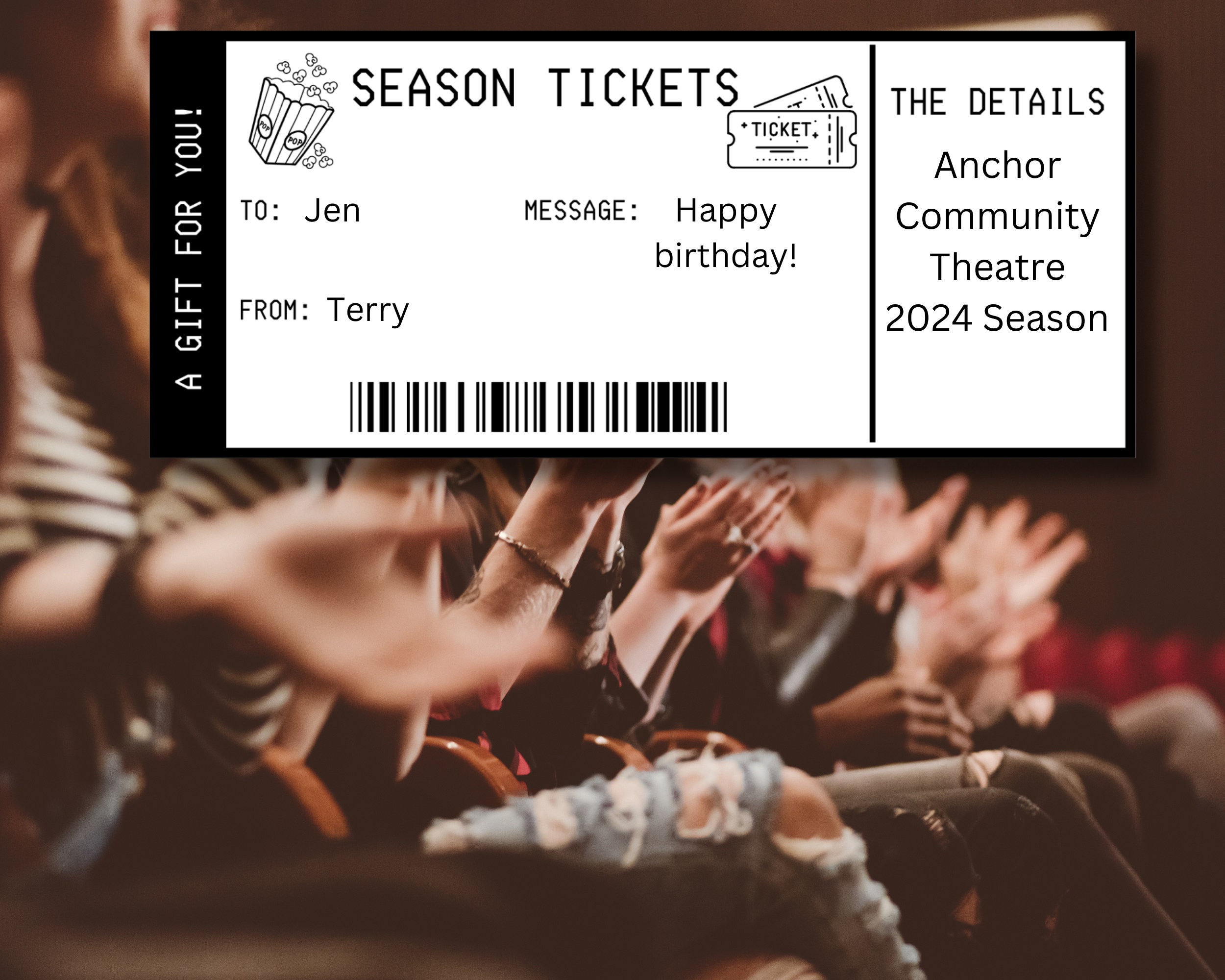 Sports Season Ticket Gift Certificate Template (PDF) - Etsy