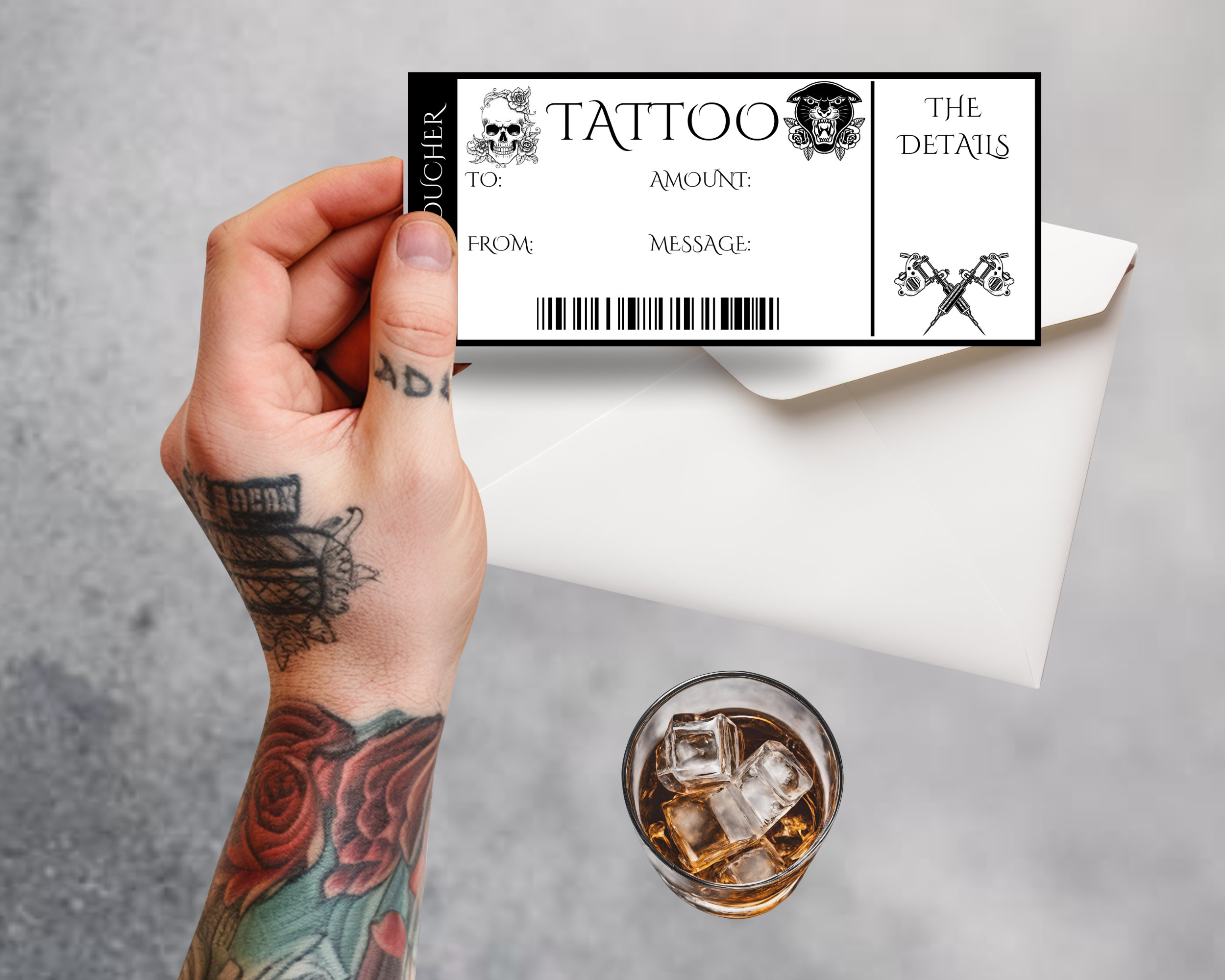 Tattoo Gift Certificate Printable: Tattoo Lover Present (PDF) - Etsy