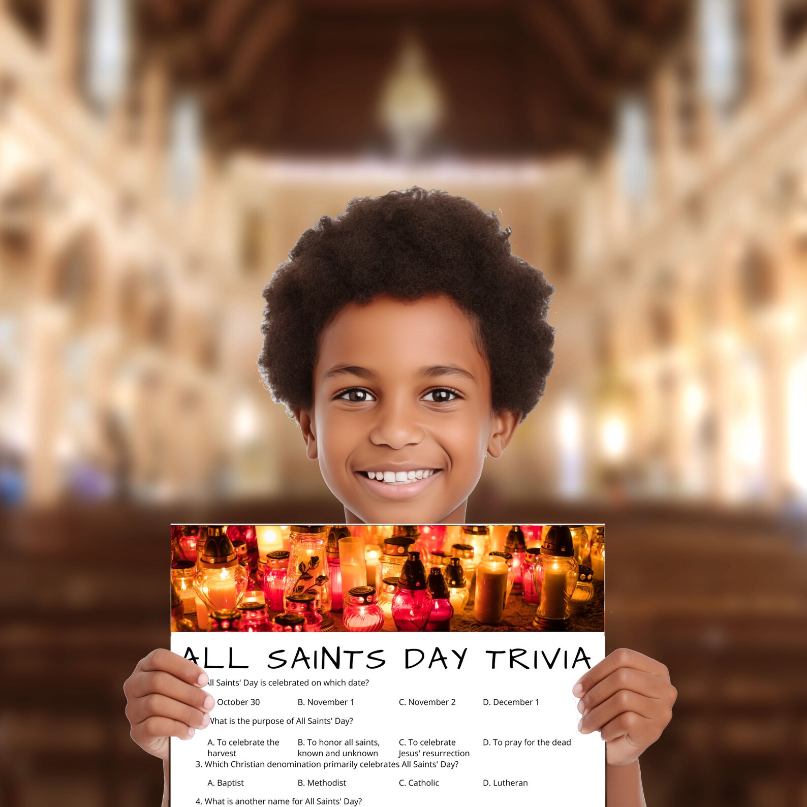 All Saints Day Quiz | Printable Bible Trivia Game | Sunday School Games ...